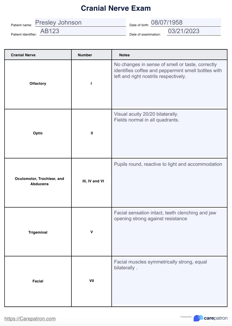 Cranial Nerves Assessment